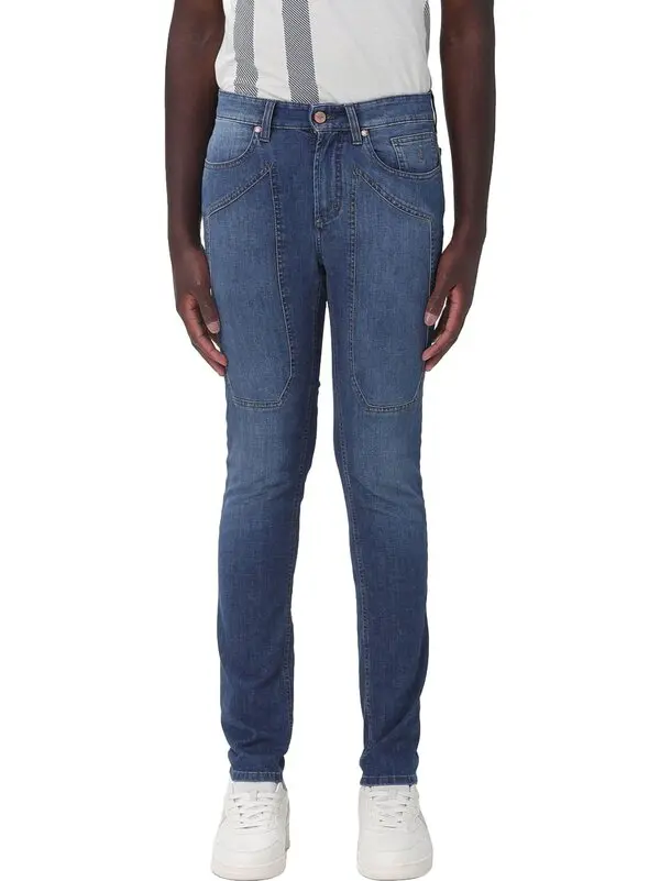 JECKERSON Slim Fit Jeans With Whiskering - Blue