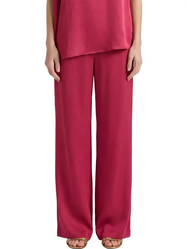 Momoni Wide Leg Trousers - Raspberry
