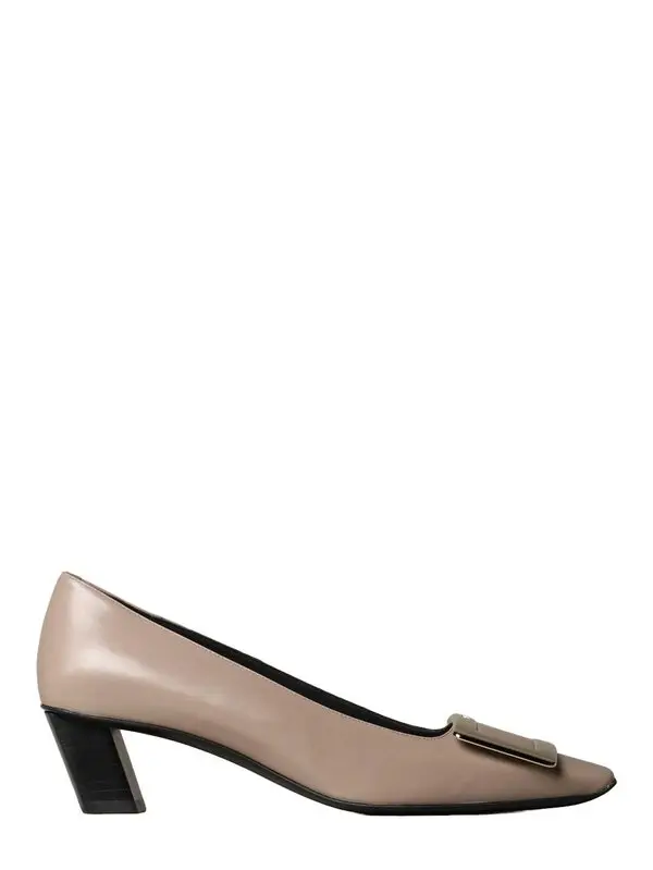 ROGER VIVIER Belle Vivier Leather Pumps - Beige