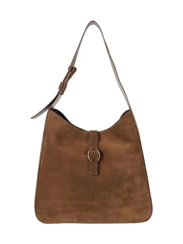ORTIGNI Suede Shoulder Bag - Cocoa