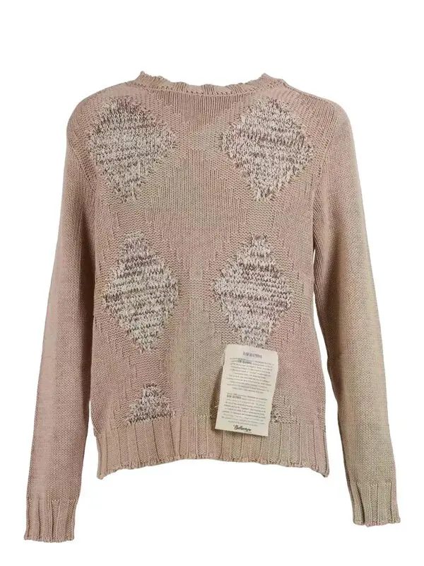 BALLANTYNE Raw Diamond Intarsia-knit Sweater - Neutrals