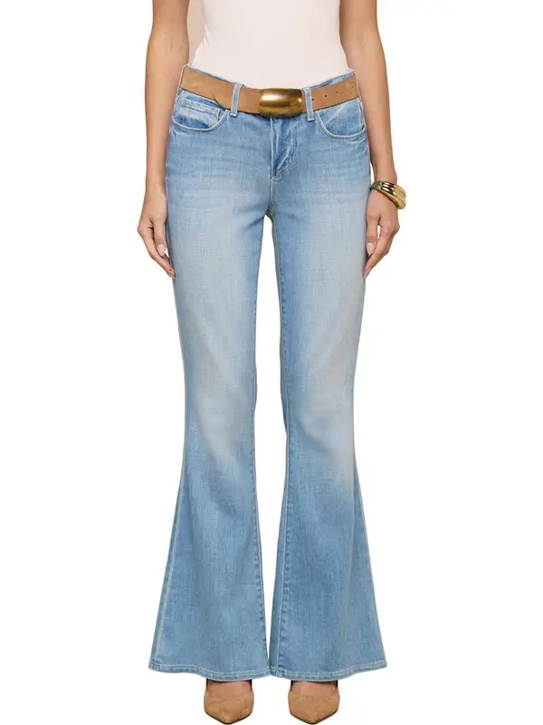 L'Agence Taney Low-rise Flare Jeans - Pacific