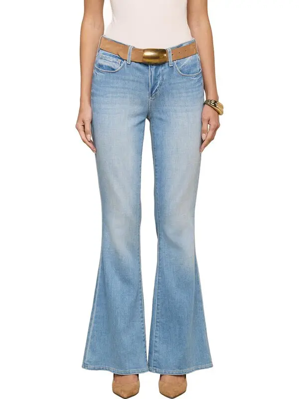 L'Agence Taney Low-rise Flare Jeans - Pacific