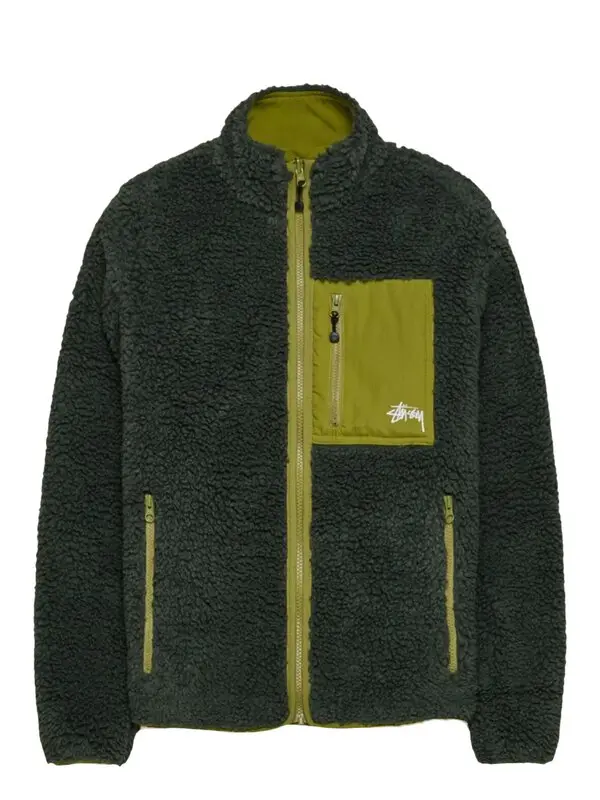 StÜssy Sherpa Reversible Jacket - Green