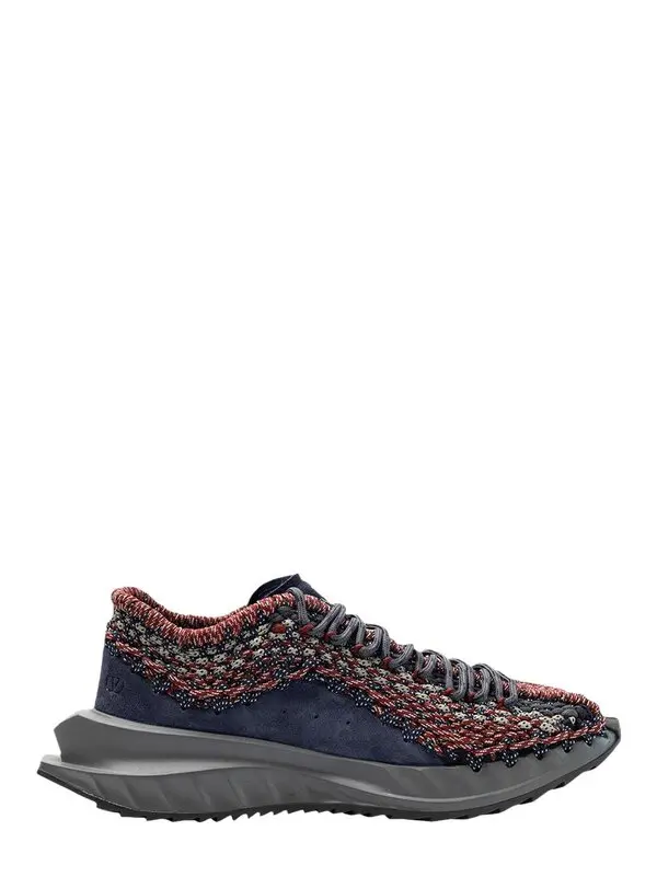 Valentino Garavani Crochet Lace-up Sneaker - Blue