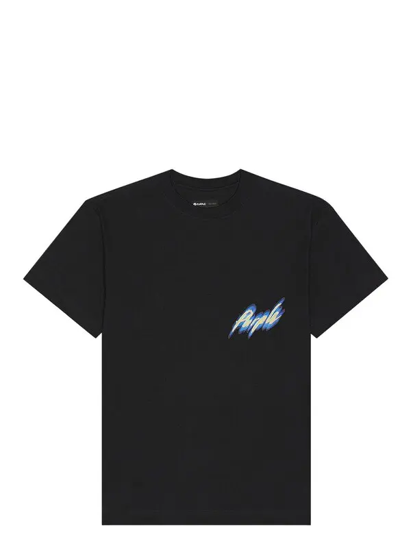 PURPLE BRAND Textured Jersey Short-sleeve Tee - Black