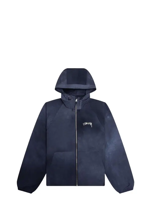StÜssy Beach Shell Wave Dye Zip Hoodie - Blue