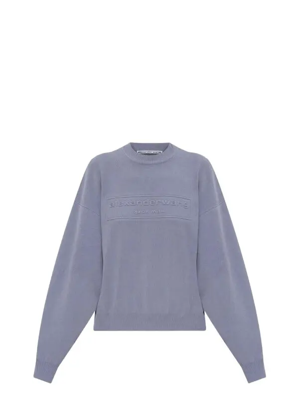 Alexander Wang Logo-embossed Jumper - Blue
