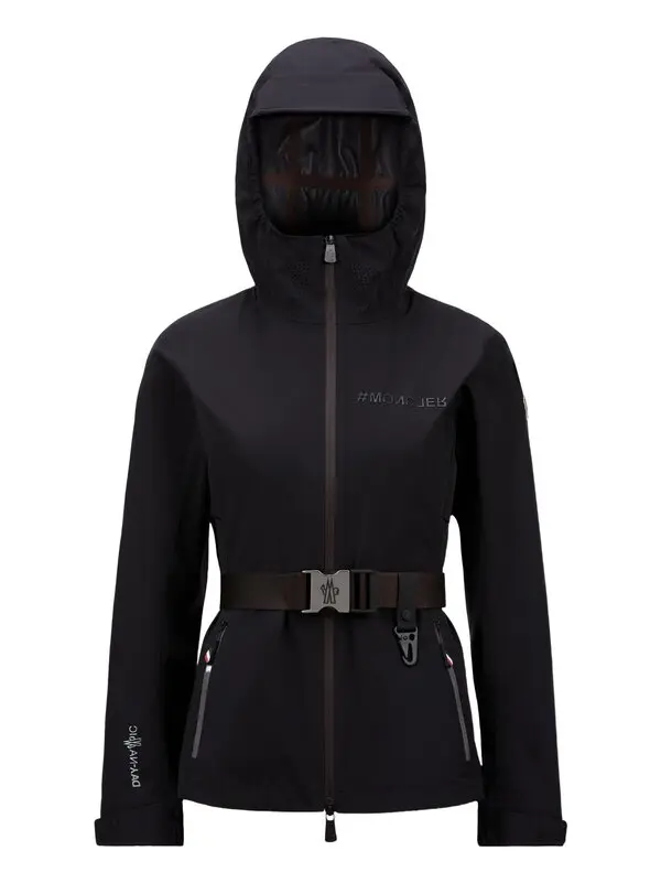 Moncler Valles Belted Hooded Jacket - Black