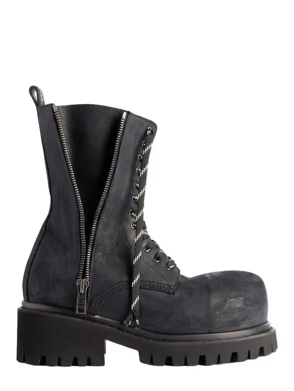 Balenciaga Stomper Zipped Boots - Black