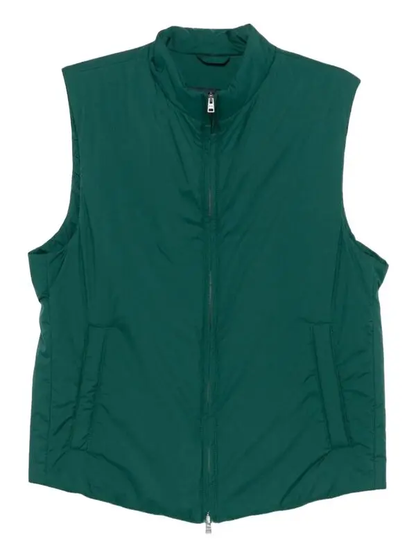 Herno Sleeveless Zip Gilet - Green