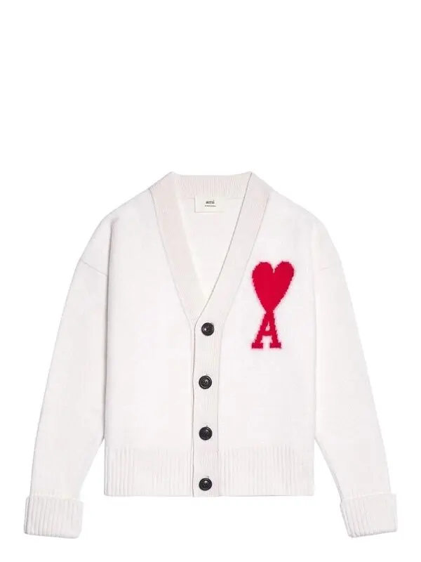 Ami De Coeur Knitted Cardigan - White