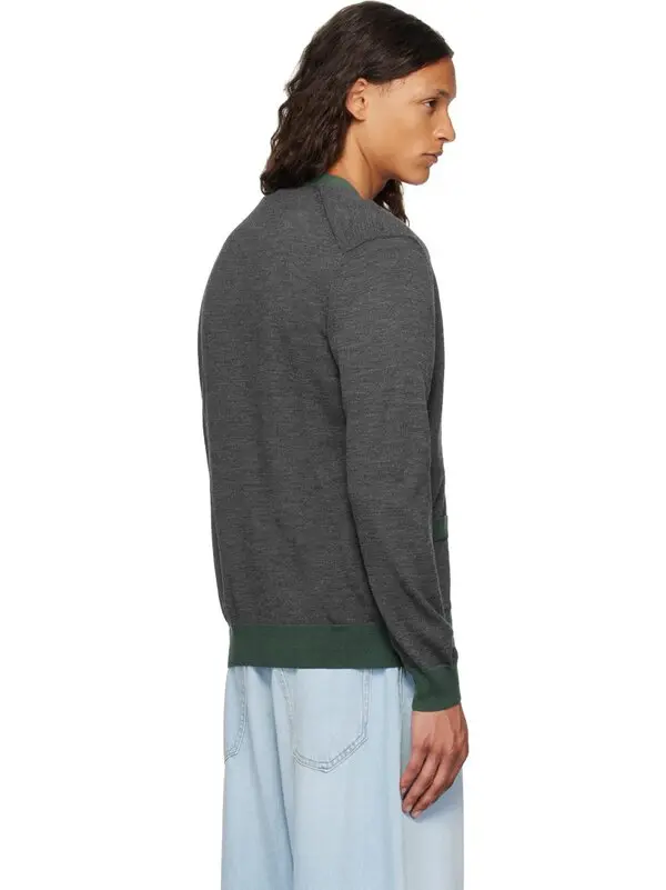 Maison Kitsuné Bold Fox Head Patch Cardigan - Black