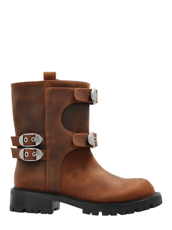 Marc Jacobs Kiki Buckle Ankle Boots - Brown