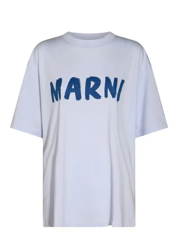 Marni Logo Printed Crewneck T-shirt - White