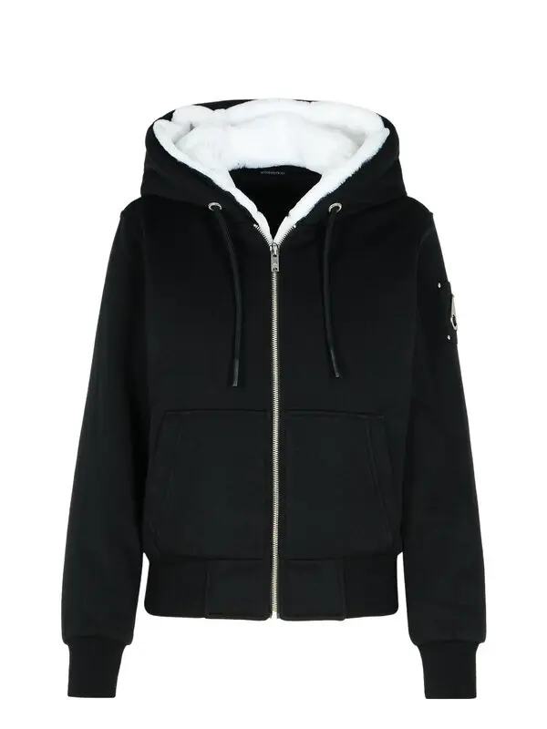 Moose Knuckles Classic Bunny Zip-up Hoodie - Black