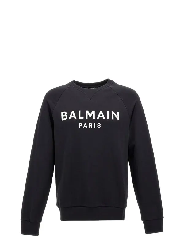 Balmain Logo Crewneck Sweatshirt - Black