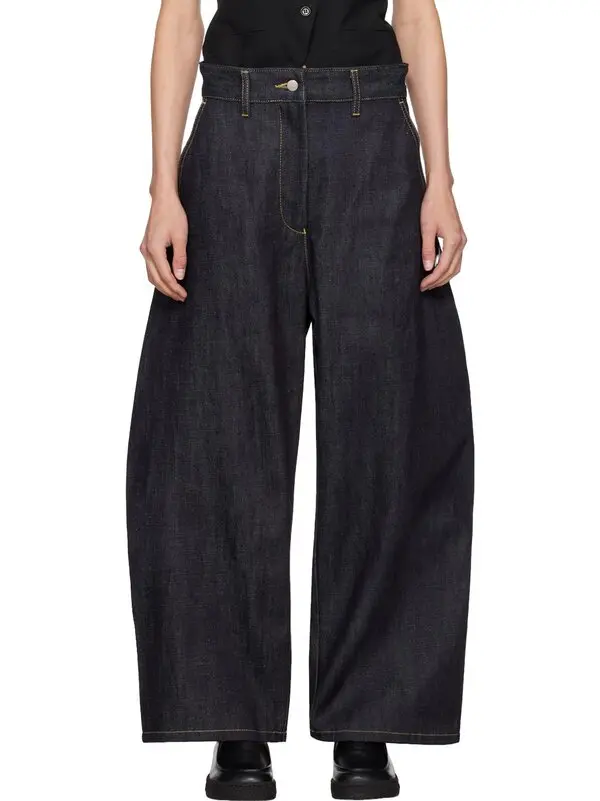 Studio Nicholson Chalco Wide-leg Denim Pants - Blue