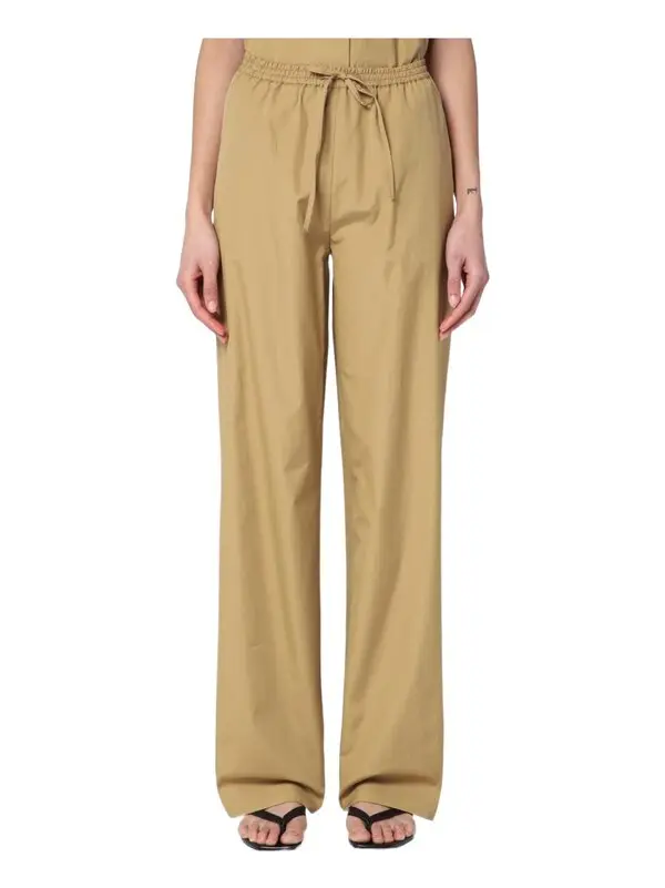 LOULOU STUDIO Wide Leg Casual Pants - Sand