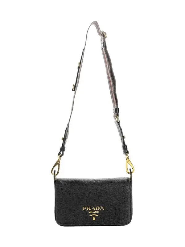 Prada Flap Shoulder Bag - Black
