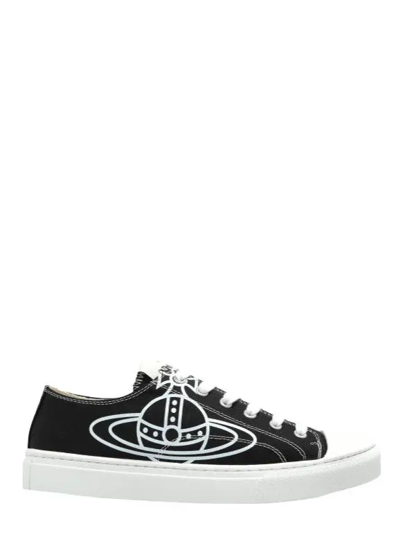 VIVIENNE WESTWOOD Orb Printed Low-top Sneakers - Black