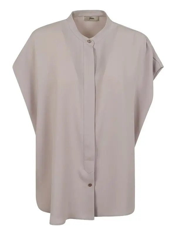 Herno Lucent Cady Top With Cap Sleeves - Nude