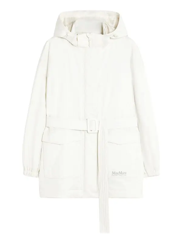 Max Mara Technology Twill Parka Coat - White