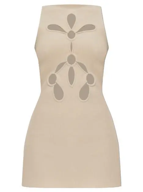 Cult Gaia Sleeveless Cut-out Mini Dress - Nude