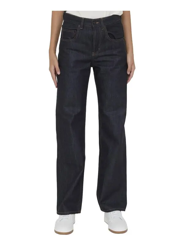 Saint Laurent High-rise Straight Leg Jeans - Blue
