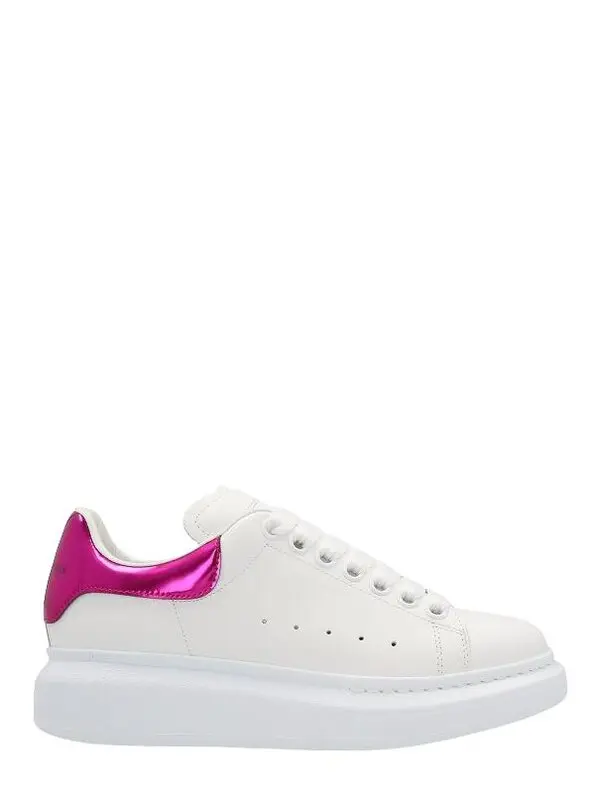 Alexander McQueen Low-top Sneakers With Metallic Heel Detail - White