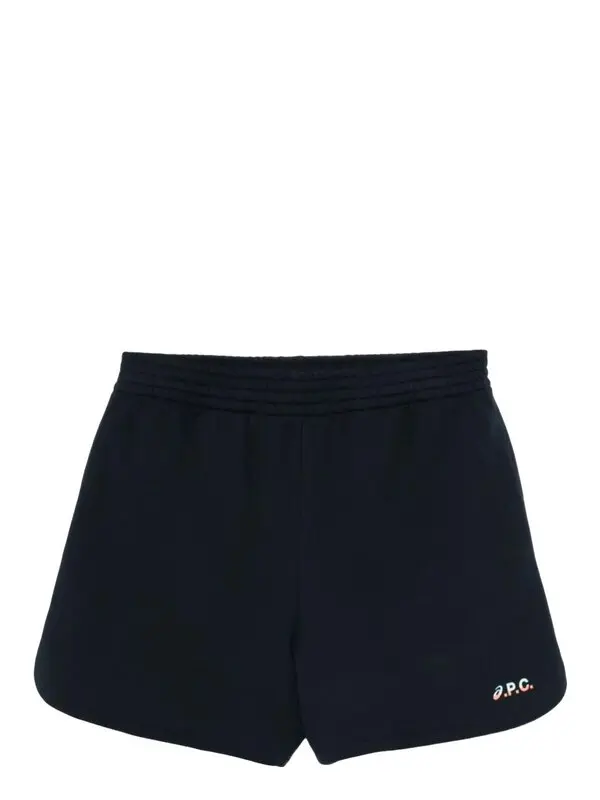 A.p.c. X Asics Logo Elasticated Waistband Shorts - Dark Navy