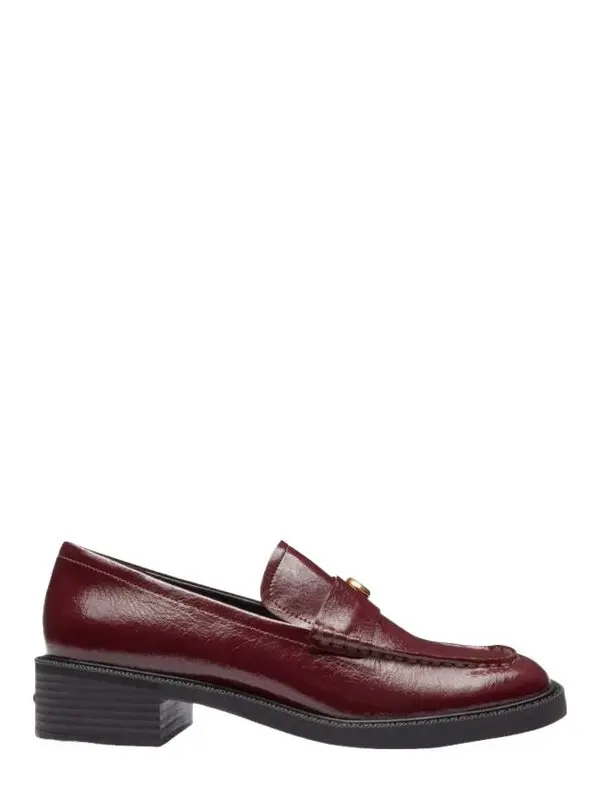 COACH Glazed Leather Penny Loafers - Merlot