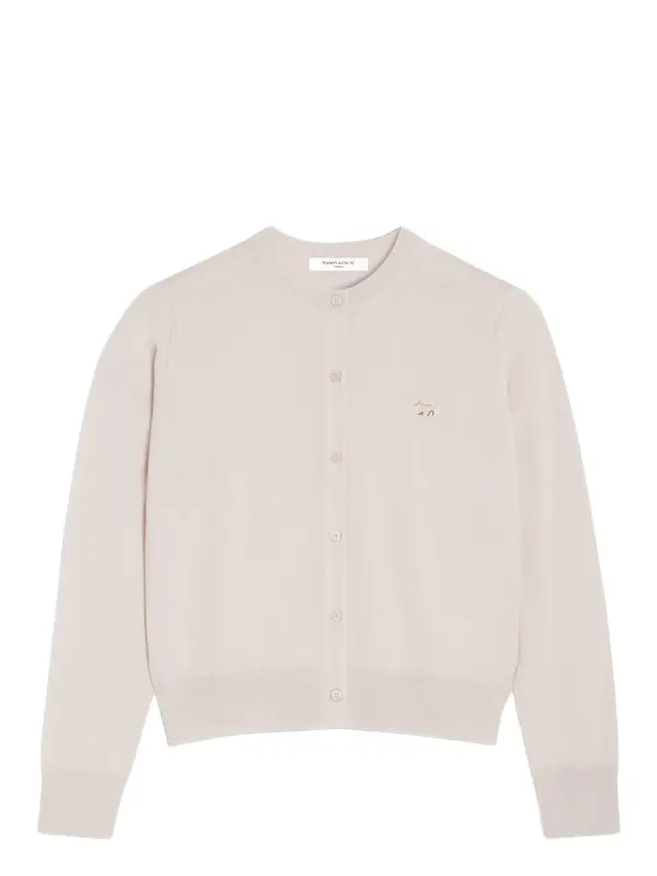 Maison Kitsuné Baby Fox Embroidered Knitted Cardigan - Marble