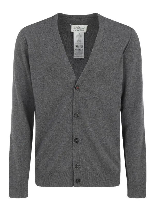 MAISON MARGIELA Button-up Knitted Cardigan - Black