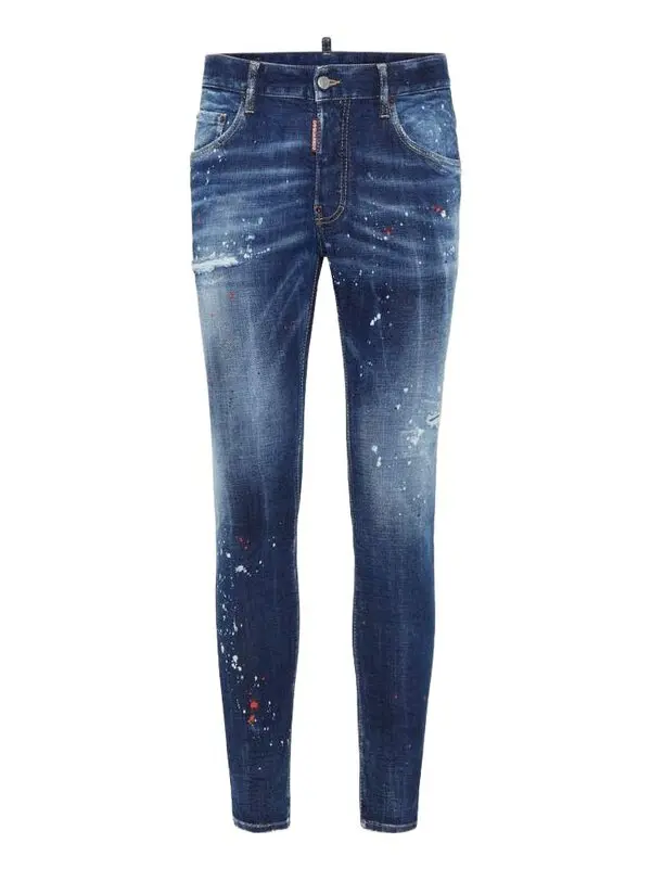 Dsquared2 Distressed Skinny Jeans - Medium Blue