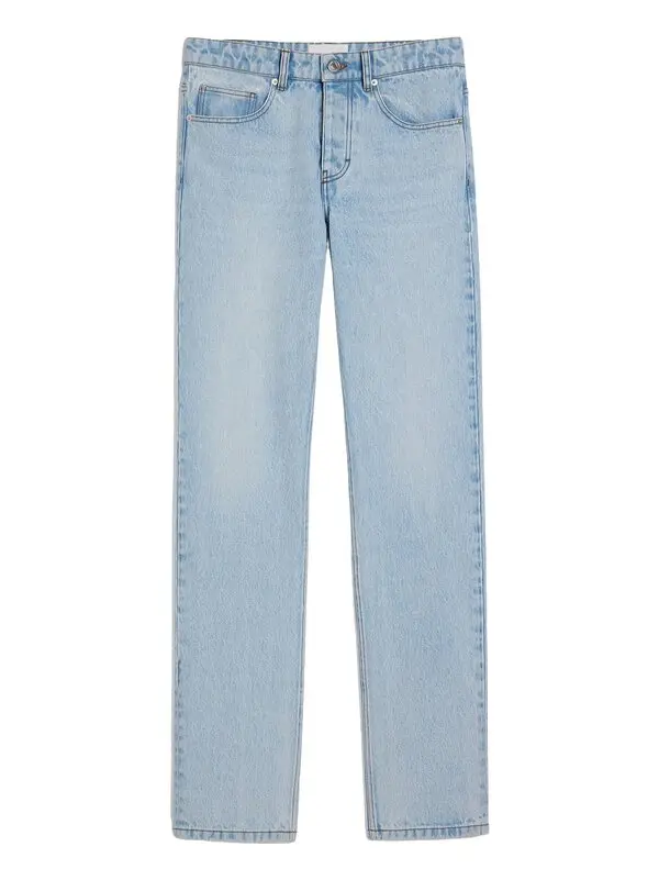 Ami Mid Rise Straight Leg Jeans - Blue