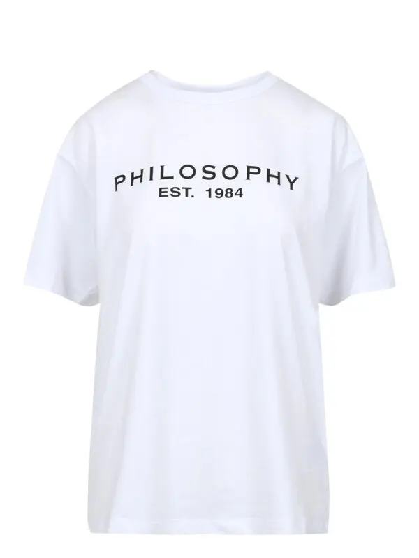 Philosophy Di Lorenzo Serafini Printed Logo Lettering T-shirt - White
