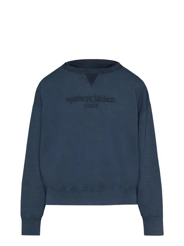MAISON MARGIELA Reverse Logo Sweatshirt - Blue