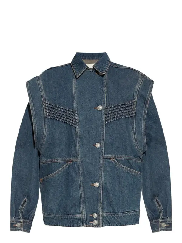 Isabel Marant Étoile Harmon Detachable-sleeve Denim Jacket - Blue