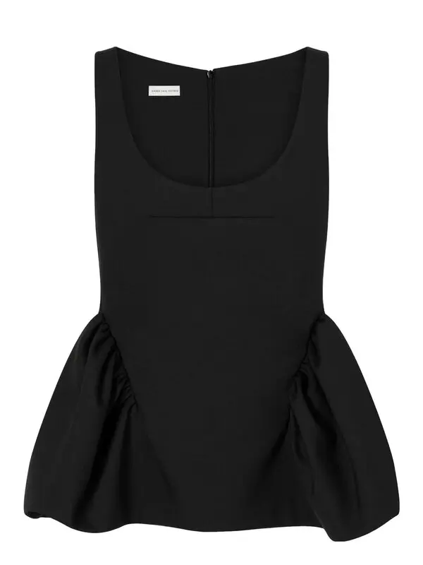 Dries Van Noten Peplum Top - Black