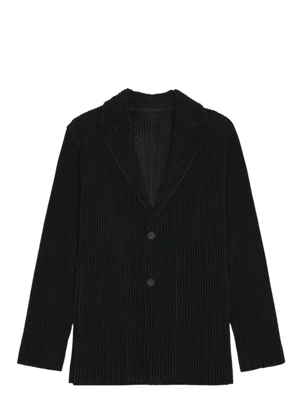 Issey Miyake Homme Plissé Basics Buttoned Blazer - Black