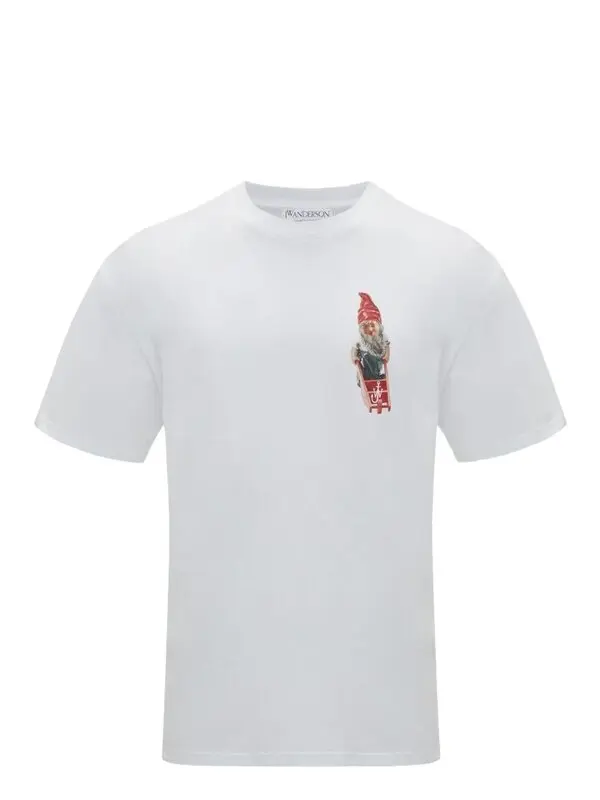 J.W.ANDERSON Jw Anderson Gnome-printed Crewneck T-shirt - White