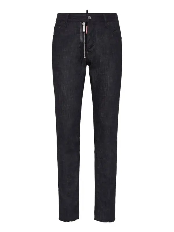 Dsquared2 Zip-detailed Tapered Jeans - Black
