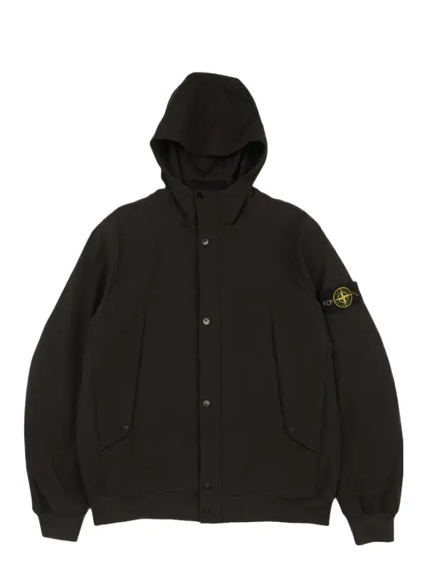 Stone Island Hooded Jacket - Black
