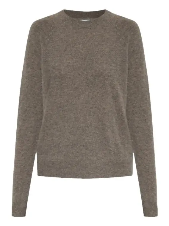 SAMSOE SAMSOE Crew Neck Long Sleeve Sweater - Gray