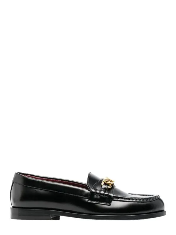 Valentino Garavani Vlogo Chain Loafers - Black