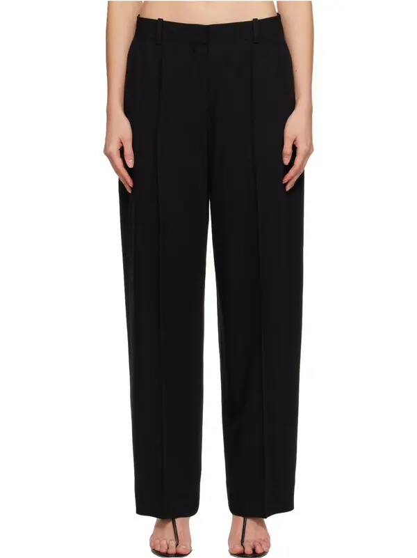 TOTEME Wide-leg Trousers With Belt Loops - Black