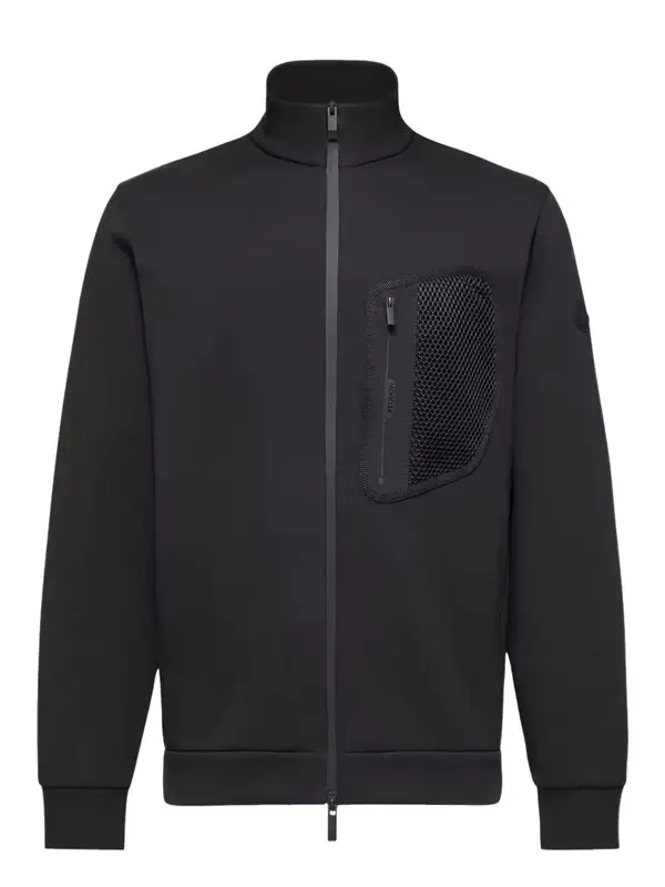 Moncler Logo Detail Zip-up Sweatshirt - Black