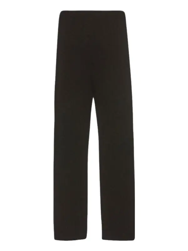 THE ROW Cashmere Knitted Quarter Pants - Black