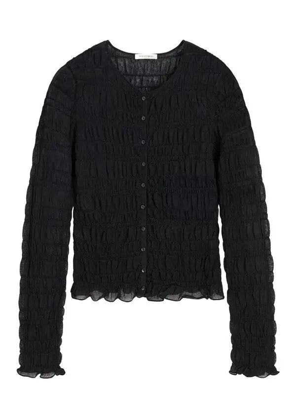 BY MALENE BIRGER Ebba Ruffled Cardigan - Black